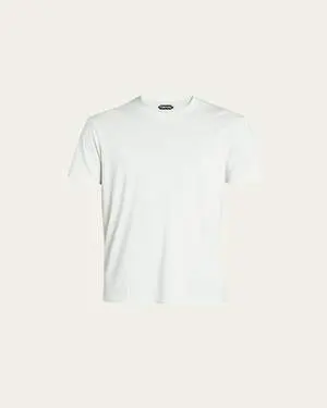 TOM FORD Lyocell-cotton Crewneck T-shirt Pale Mint
