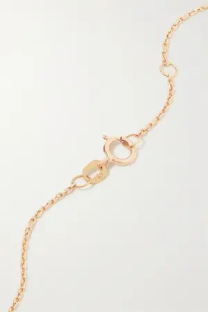 L’ATELIER NAWBAR 18-karat Rose Turquoise And Diamond Necklace