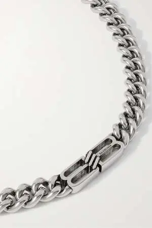 Balenciaga Bb Icon -Tone Necklace - Silver | Editorialist