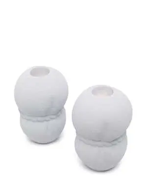 Completedworks Rope Ceramic Set Of Two Candle Holders