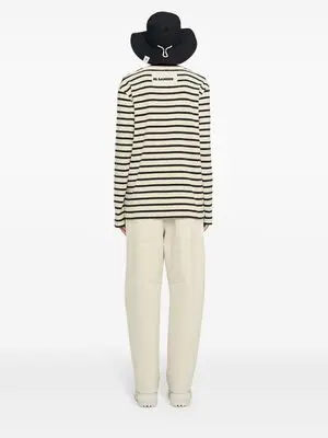 JIL SANDER Stripe-print Cotton T-shirt