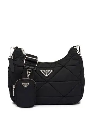 Prada Padded Re-nylon Shoulder Bag - Black