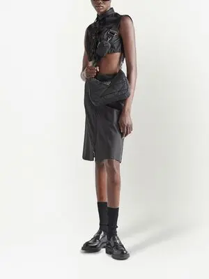 Prada Padded Re-nylon Shoulder Bag - Black