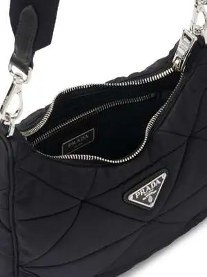 Prada Padded Re-nylon Shoulder Bag - Black