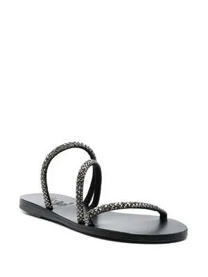 ANCIENT GREEK SANDALS Polytimi Crystal-embellished Sandals - Black