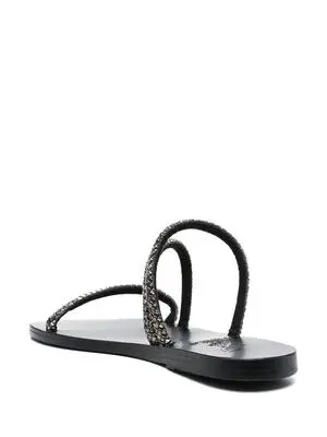 ANCIENT GREEK SANDALS Polytimi Crystal-embellished Sandals - Black
