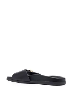 ANCIENT GREEK SANDALS Odi Slides - Black