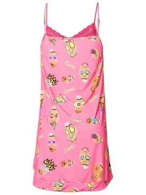 AMIR SLAMA Graphic-print Camisole Nightdress