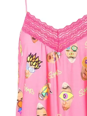 AMIR SLAMA Graphic-print Camisole Nightdress