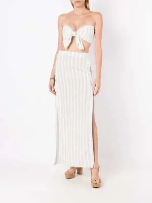 AMIR SLAMA Tie-front Strapless Top