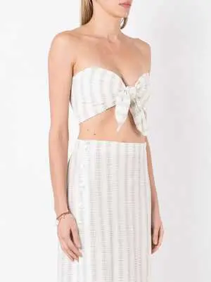 AMIR SLAMA Tie-front Strapless Top