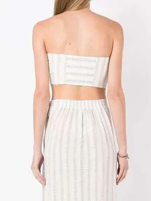 AMIR SLAMA Tie-front Strapless Top