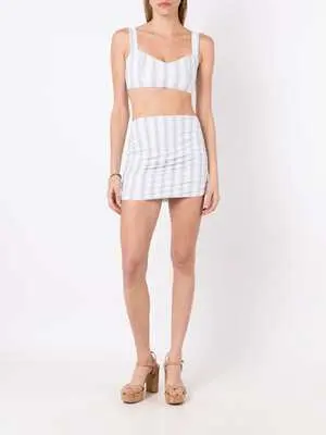 AMIR SLAMA Striped Bikini Top