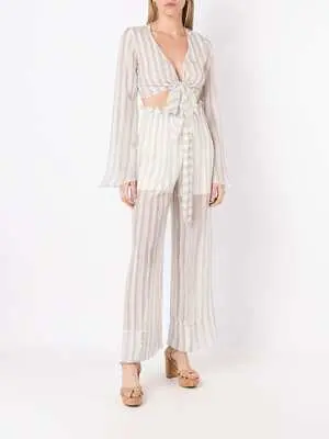 AMIR SLAMA Stripe-print Palazzo Pants
