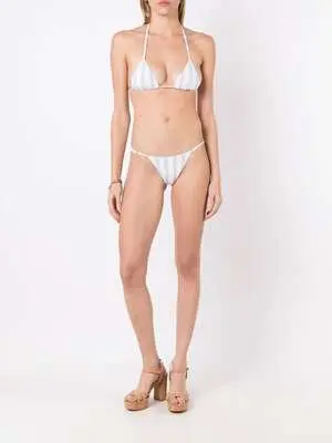 AMIR SLAMA Stripe-print Bikini Set