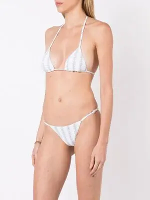 AMIR SLAMA Stripe-print Bikini Set