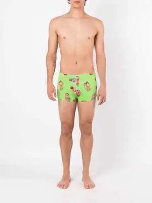 AMIR SLAMA Abstract-print Swimming Trunks
