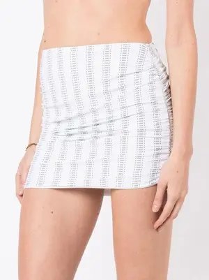 AMIR SLAMA Stripe-print Mini Skirt