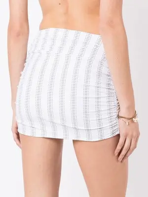 AMIR SLAMA Stripe-print Mini Skirt