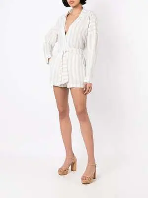 AMIR SLAMA Stripe-print Tie-waist Shorts