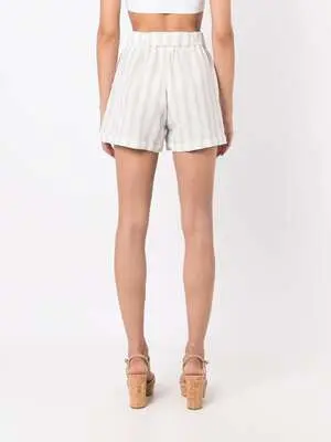AMIR SLAMA Stripe-print Tie-waist Shorts