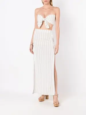 AMIR SLAMA Stripe-print Maxi Skirt