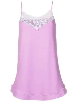 AMIR SLAMA Lace-trim Camisole Nightdress - Purple