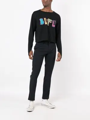AMIR SLAMA Slogan-print Long Sleeve T-shirt