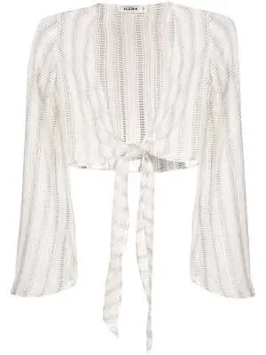 AMIR SLAMA Striped Silk Blouse