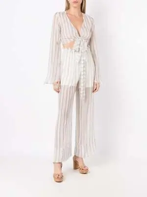 AMIR SLAMA Striped Silk Blouse