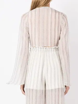 AMIR SLAMA Striped Silk Blouse