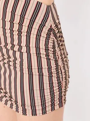 AMIR SLAMA Stripe-print Mini Skirt - Multicolour