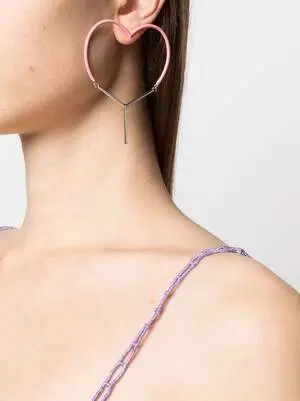 Y/project Two-tone Heart-shape Earrings
