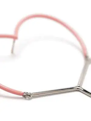 Y/project Two-tone Heart-shape Earrings