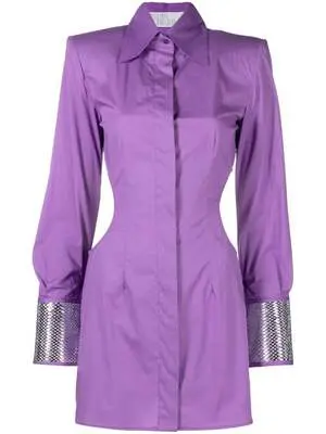 Giuseppe Di Morabito Oversized-collar Cut-out Minidress