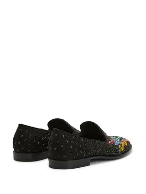 GIUSEPPE ZANOTTI Dragon Crystal Rhinestone-embellished Loafers