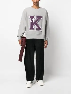 Kenzo Logo-patch Detail Sweatshirt - Grey