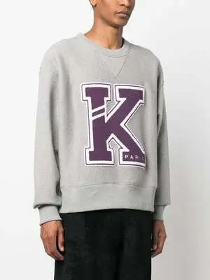 Kenzo Logo-patch Detail Sweatshirt - Grey