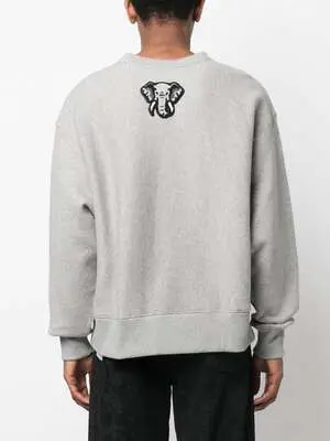 Kenzo Logo-patch Detail Sweatshirt - Grey