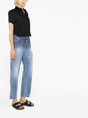 Dsquared2 Distressed Straight-leg Jeans