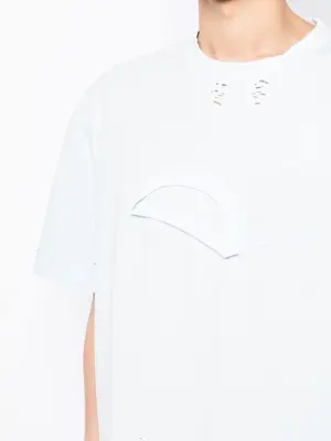 FENG CHEN WANG Double-layer Distressed Effect T-shirt
