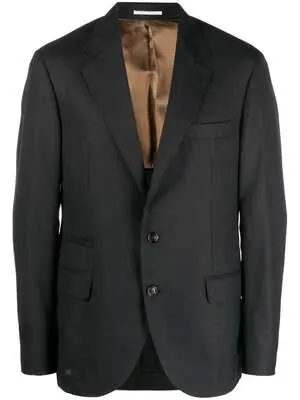 Brunello Cucinelli Single-breasted Notched-lapel Blazer - Grey