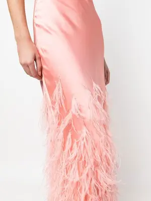 Cult Gaia Raisa Feather-trim Gown - Pink