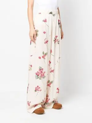 TWINSET Floral-print Palazzo Trousers