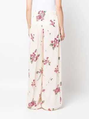 TWINSET Floral-print Palazzo Trousers