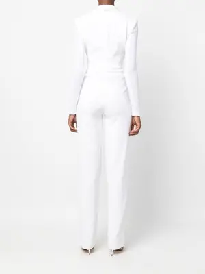Talbot Runhof Long-sleeve Wrap Jumpsuit