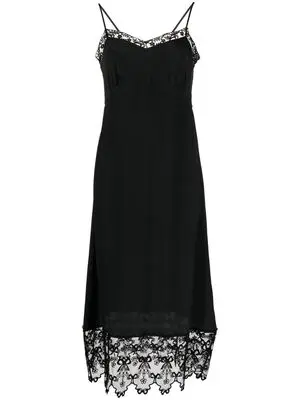 Simone Rocha Lace-trim Slip Dress - Black