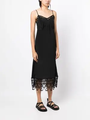 Simone Rocha Lace-trim Slip Dress - Black