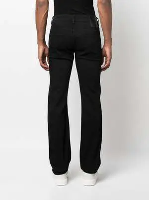 BILLIONAIRE Straight-leg Jeans With Embroidered Logo - Black