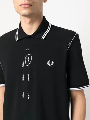 Fred Perry Sketch-style Cotton Polo Shirt